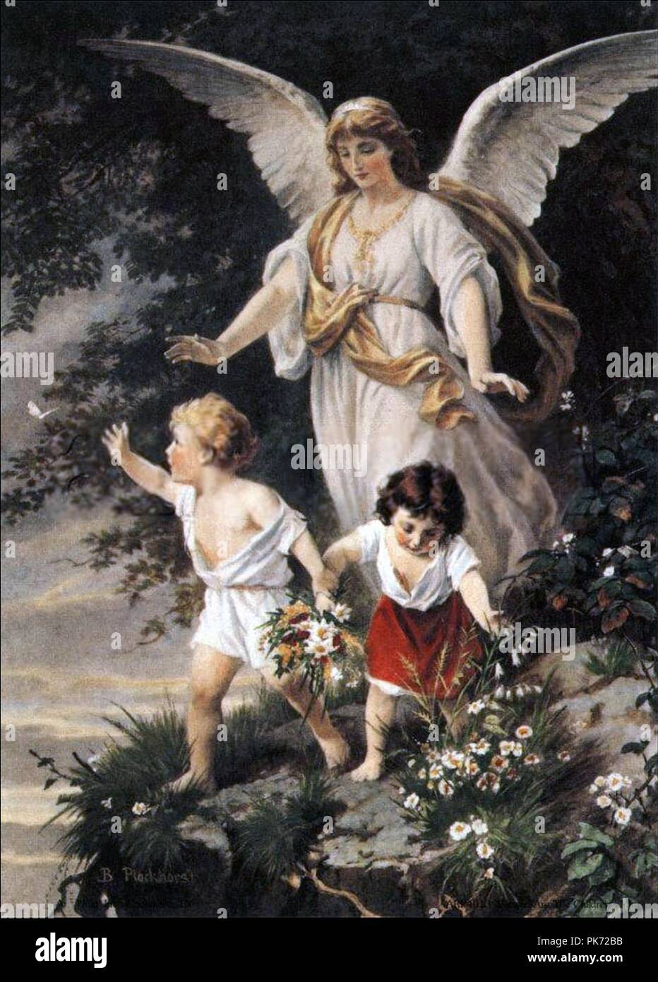 Bernhard Plockhorst - Schutzengel Stock Photo - Alamy