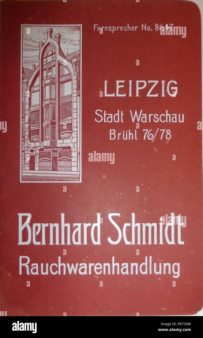 Bernhard Schmidt, Leipzig, Rauchwarenhandlung (Preisliste) (01 Stock ...