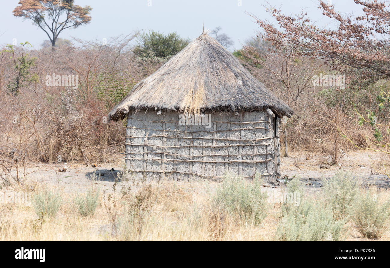 Typical african house in a Namibian village (north part Stock Photo - Alamy