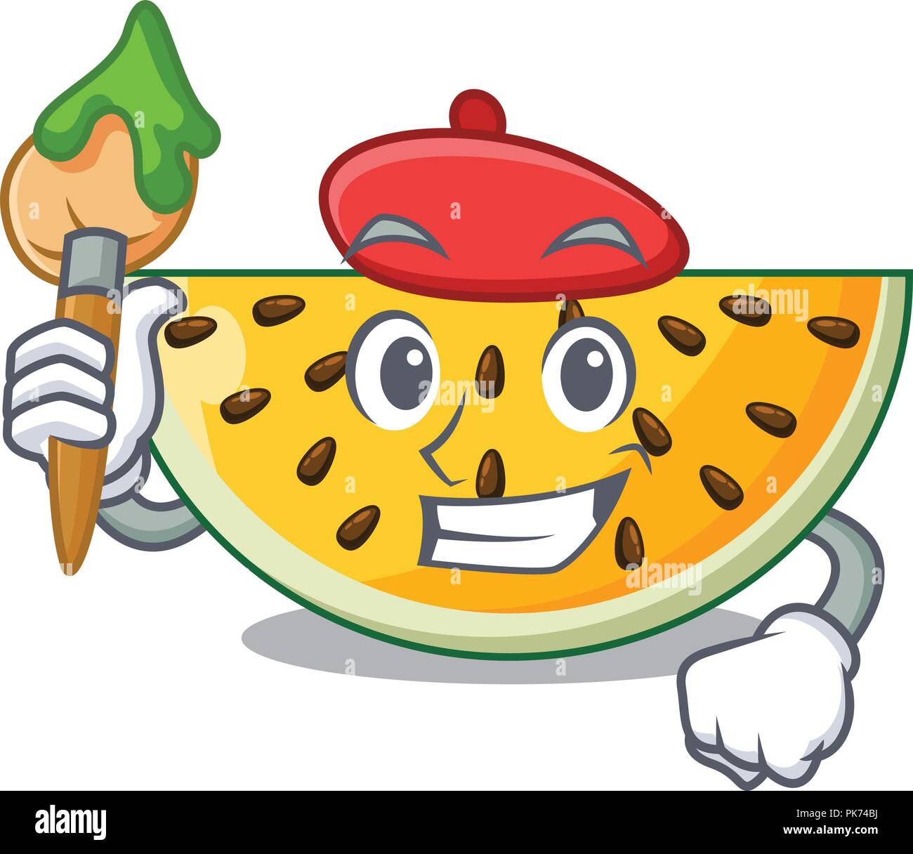 Fresh seedless watermelon isolated Stock Vector Images - Alamy