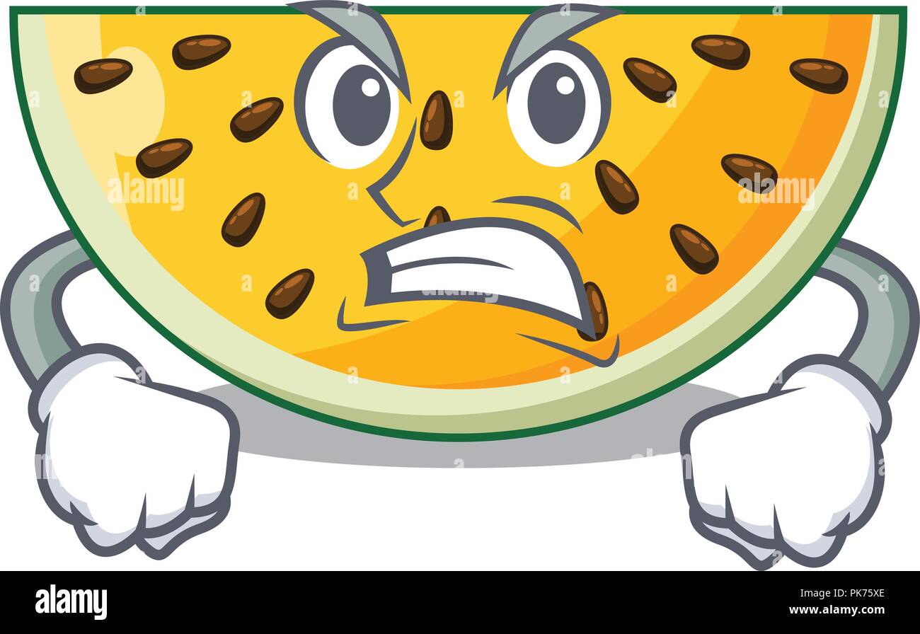 Angry a piece of a yellow watermelon cartoon Stock Vector Image & Art ...