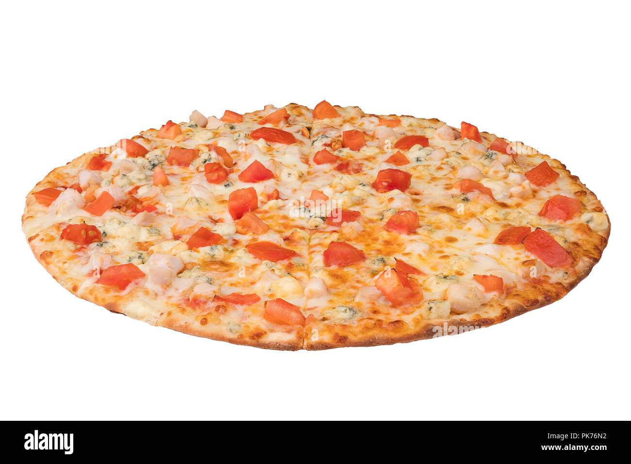 Delicious pizza isolated on white background with copy space Stock ...