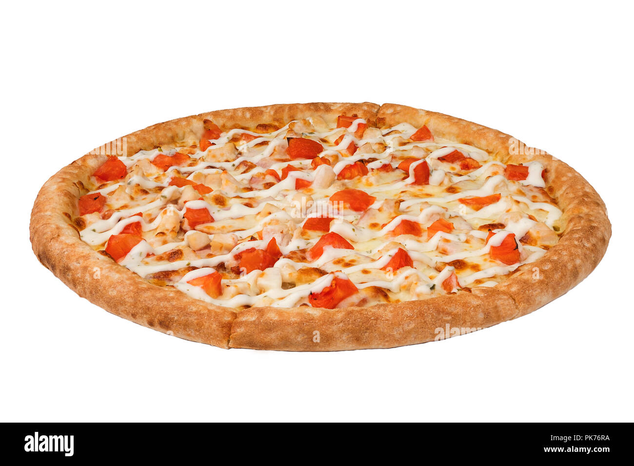 Delicious pizza isolated on white background with copy space Stock ...