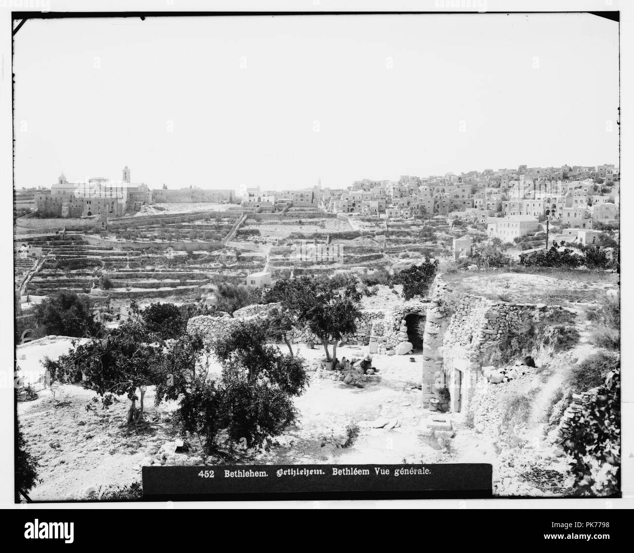 Bethlehem (Beit-Lahm) and surroundings. General view of Bethlehem Stock ...