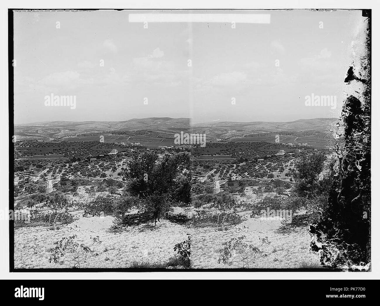 Bethlehem and surroundings. Shepherd's Field and Bethlehem Stock Photo ...