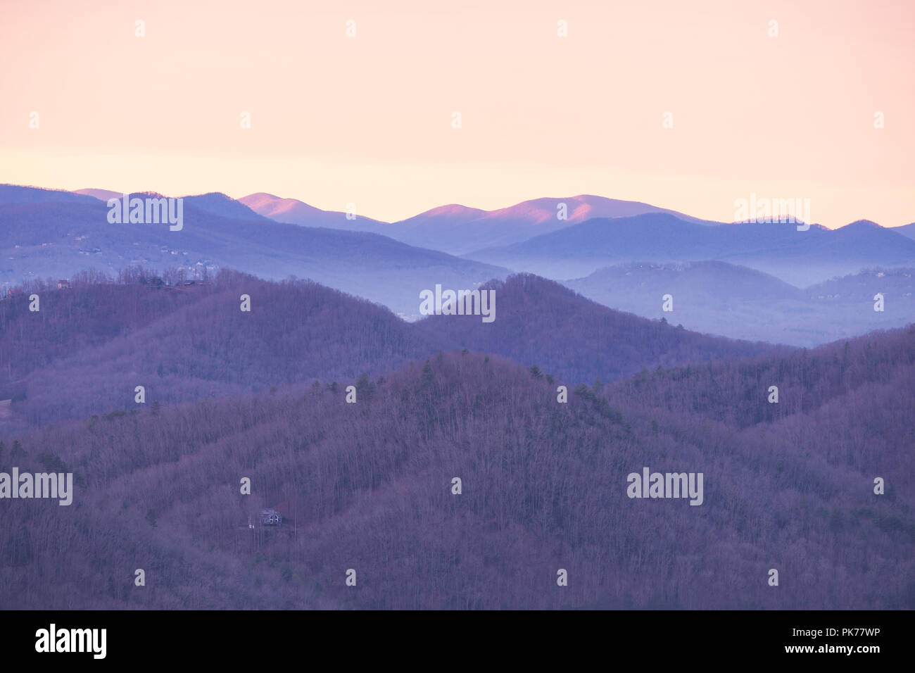 Great Smoky Mountains National Park Scenic Sunrise Landscape at ...