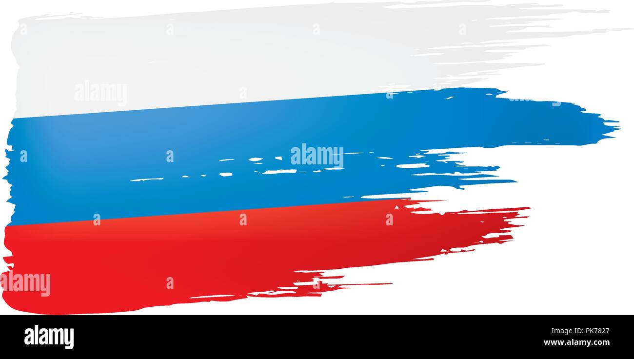 Russia flag, vector illustration on a white background Stock Vector ...
