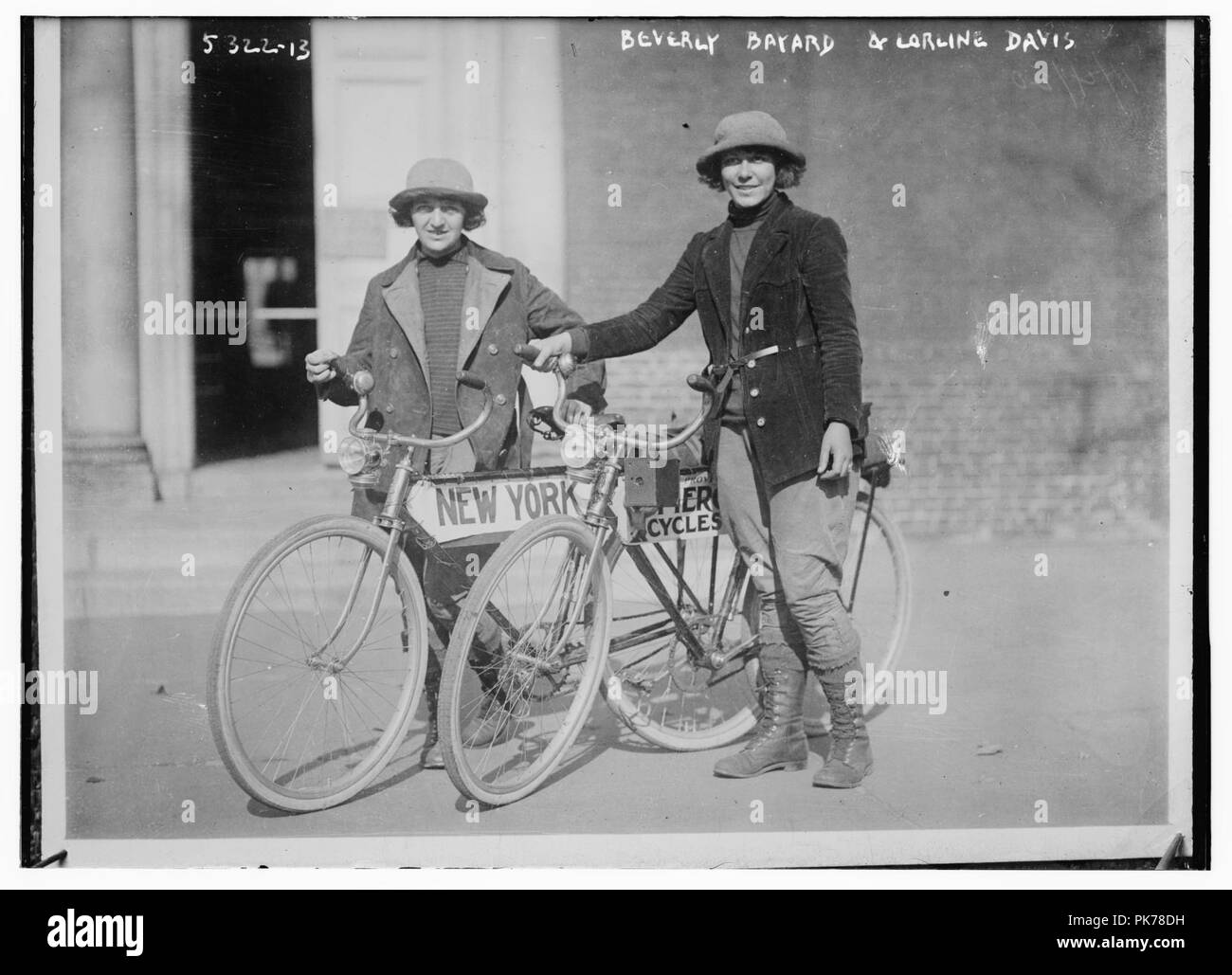 Beverly Bayard & Lorline Davis (with bicycles Stock Photo - Alamy