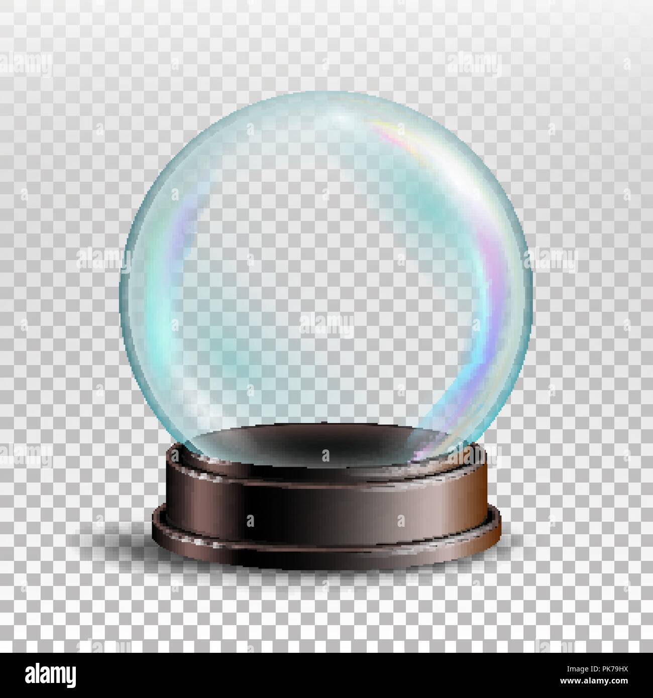 Christmas Snowglobe Vector. Empty Snow Globe. Winter Xmas Design ...