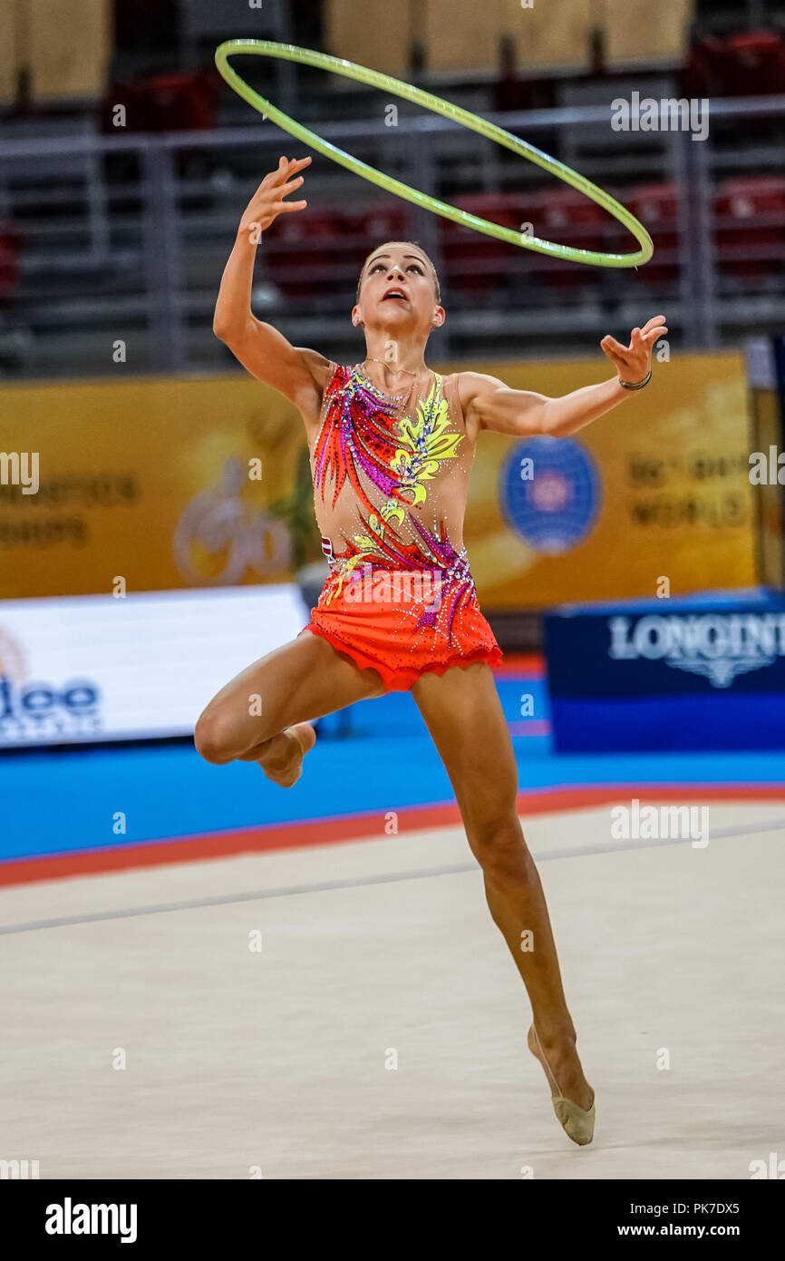 Sofia, Turkey. September 11, 2018: Alina Baklagina of Â Latvia during ...