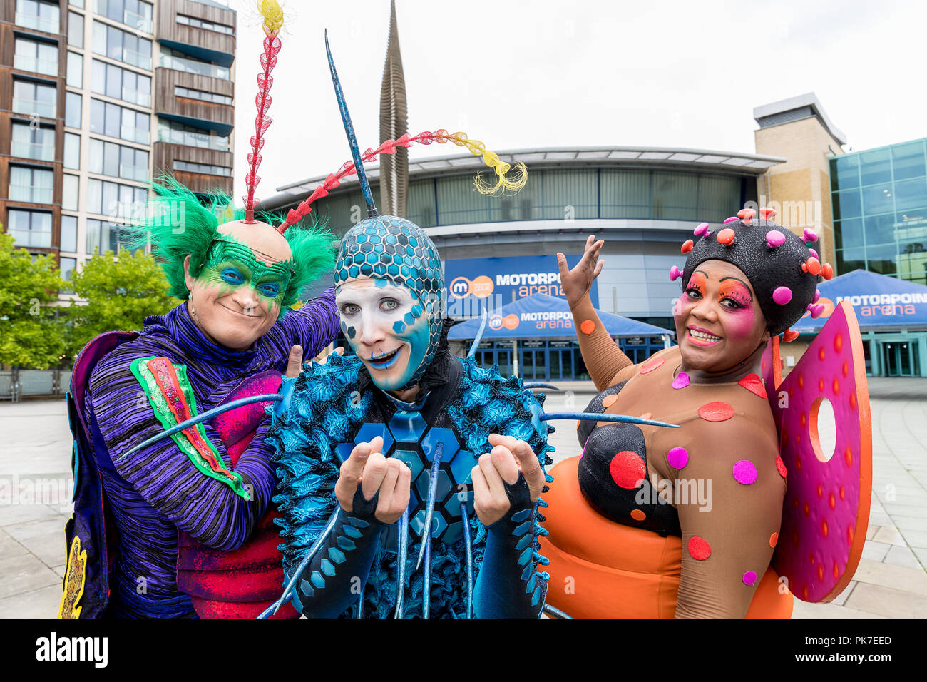 Cirque du Soleil OVO cast members pose during a photo call in ...