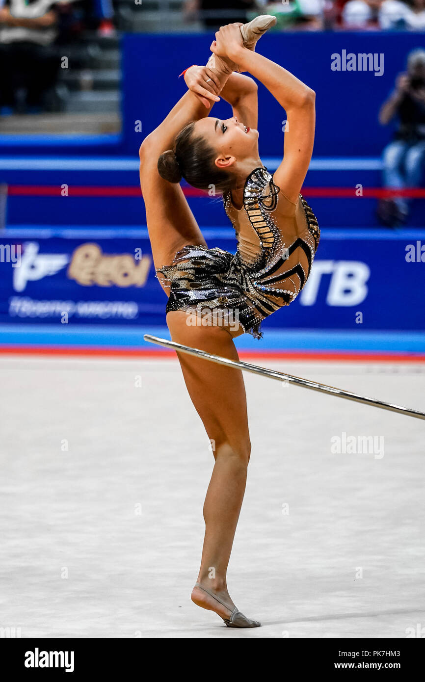 September 11, 2018: Dina Averina of Â Russia during Individual Hoop Final at the Arena Armeec in ...