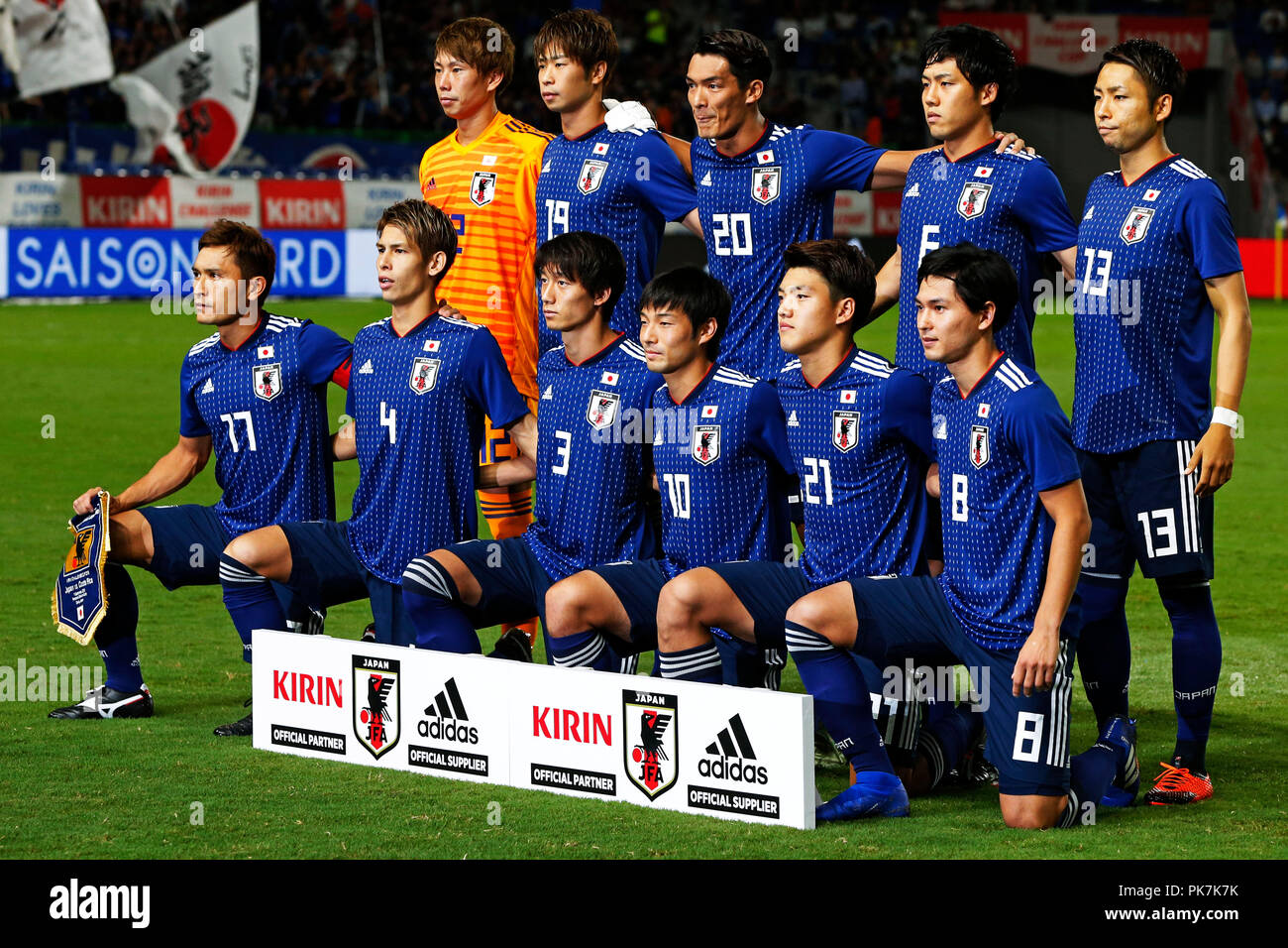 Osaka, Japan. Credit: D. 11th Sep, 2018. Japan team group line-up (JPN ...
