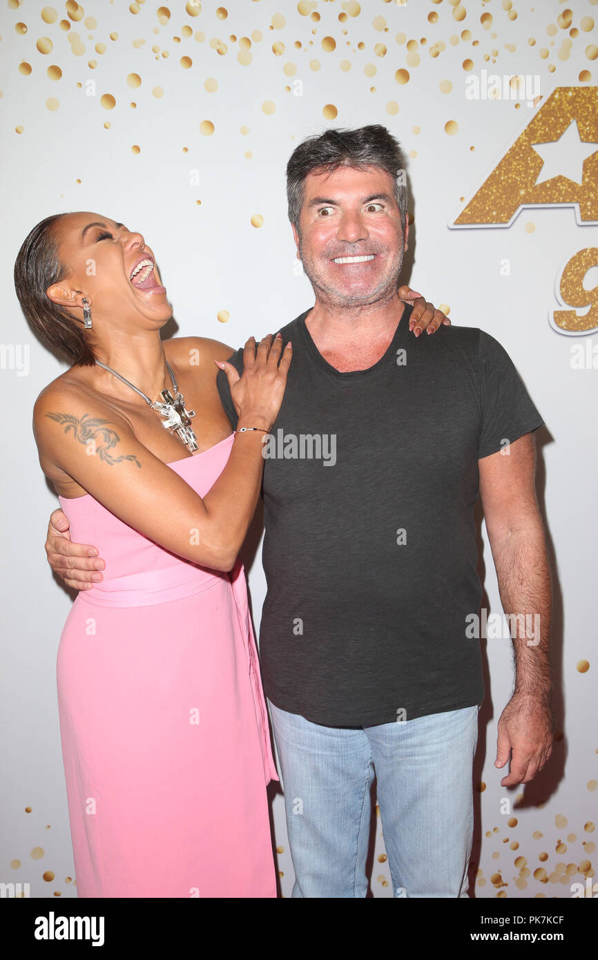 Hollywood, Ca. 11th Sep, 2018. Mel B and Simon Cowell at AmericaÕs Got ...