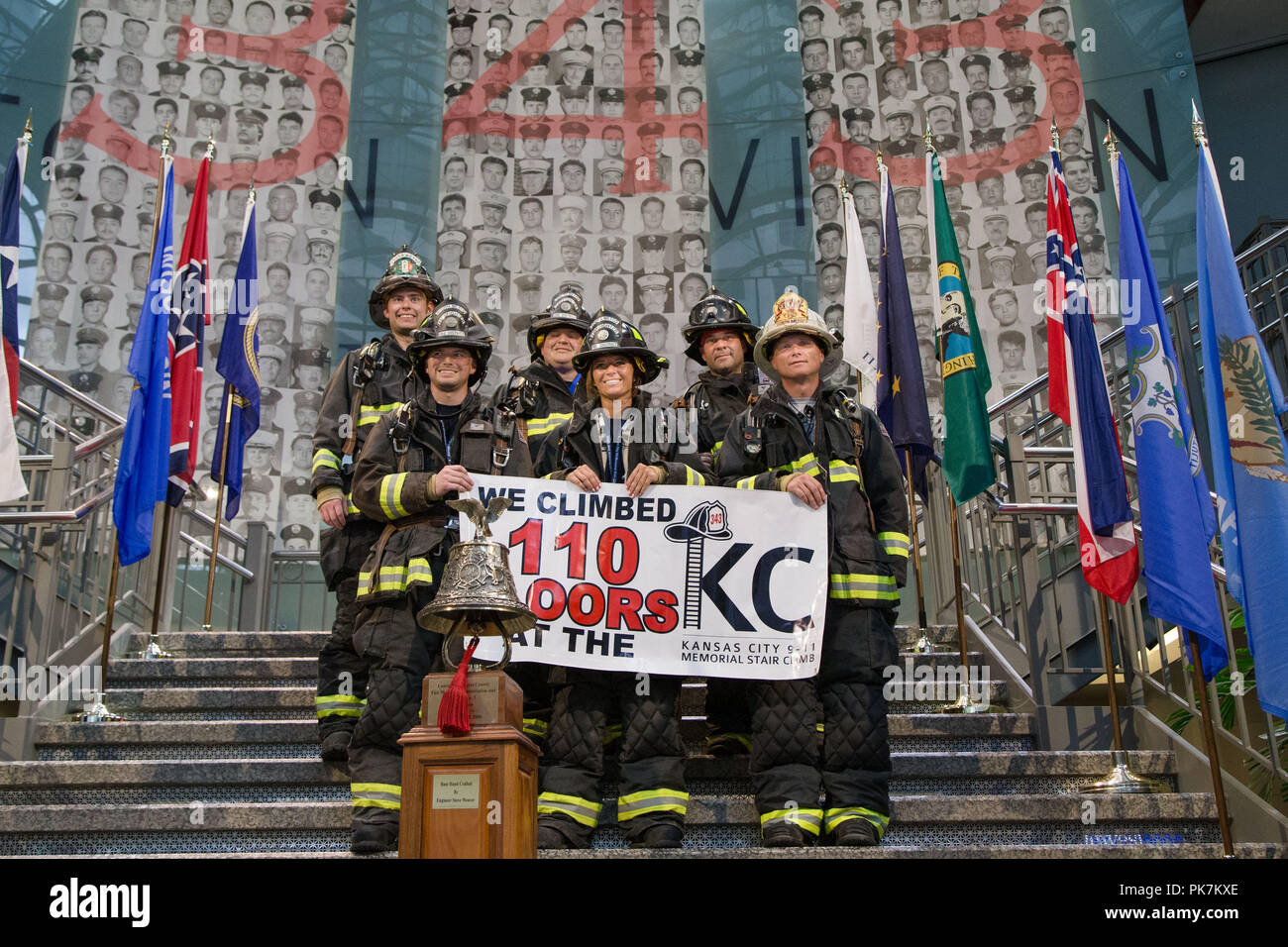 Kansas City, Missouri, USA. 9th Sep, 2018. Pictured are firefighters ...