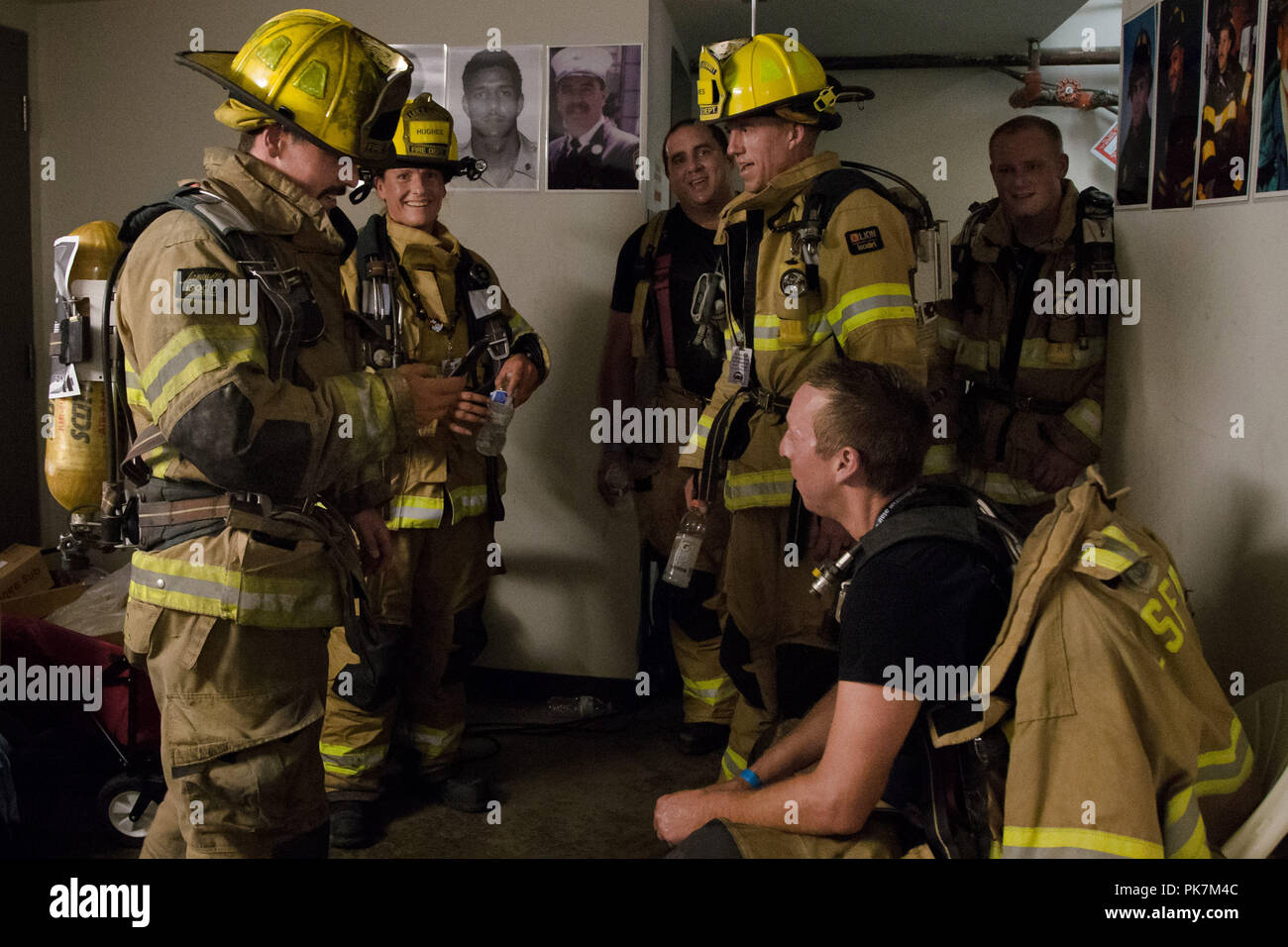 Kansas City, Missouri, USA. 9th Sep, 2018. Lee's Summit firefighters ...