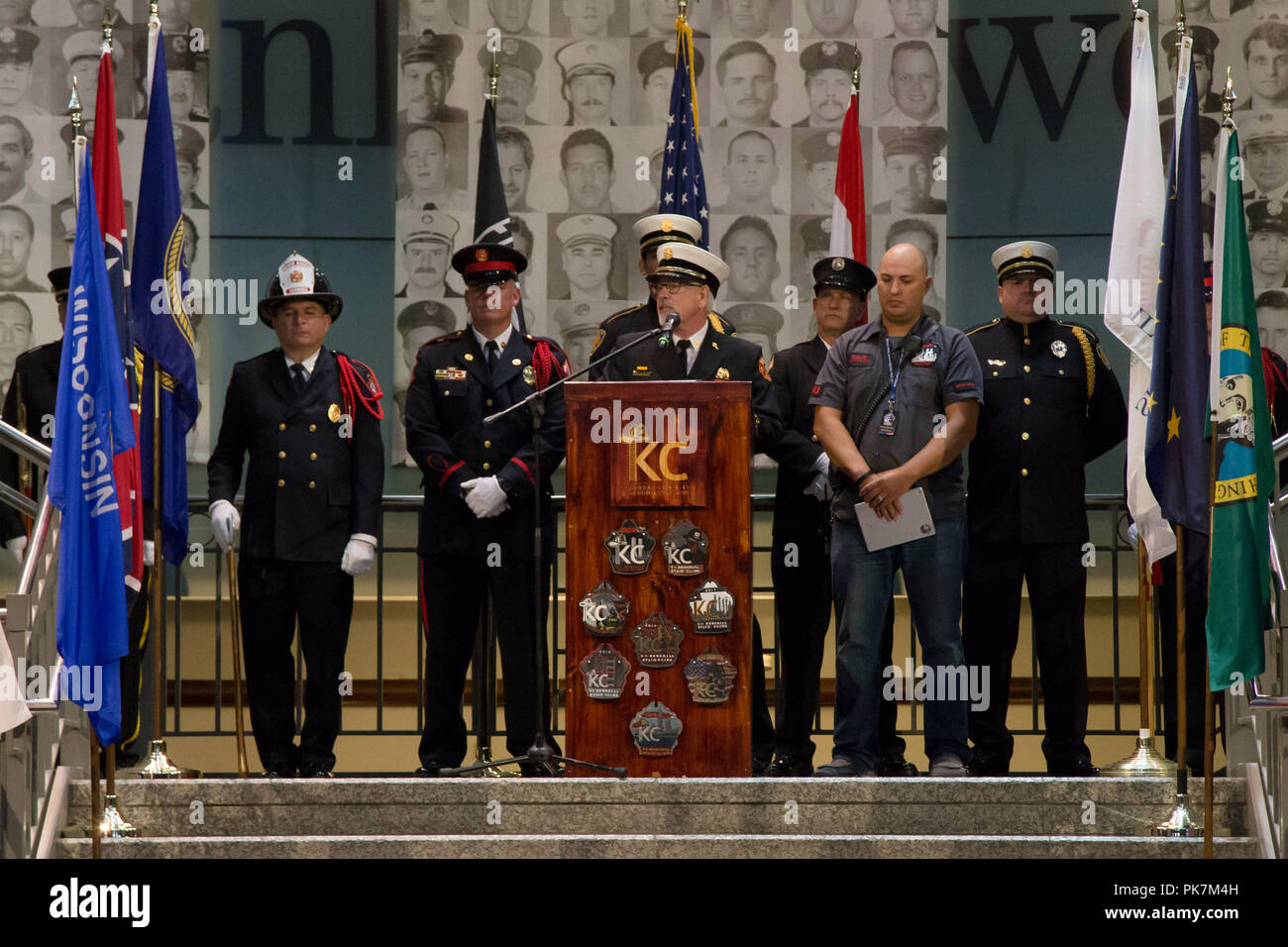 Kansas City, Missouri, USA. 9th Sep, 2018. Pictured at the podium is ...