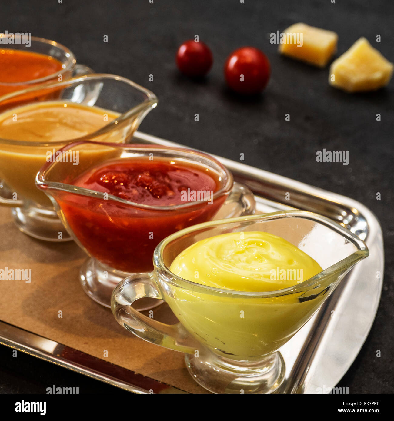 set of various sauces Stock Photo - Alamy