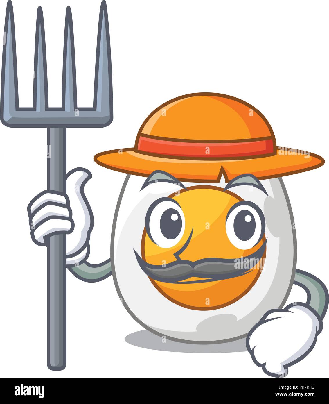 Farmer cartoon boiled egg sliced for breakfast Stock Vector Image & Art ...