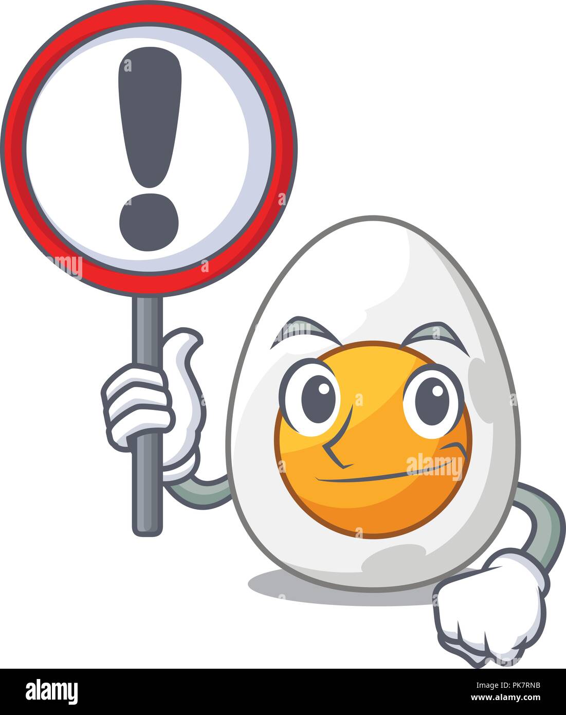 With sign cartoon boiled egg sliced for breakfast Stock Vector Image ...