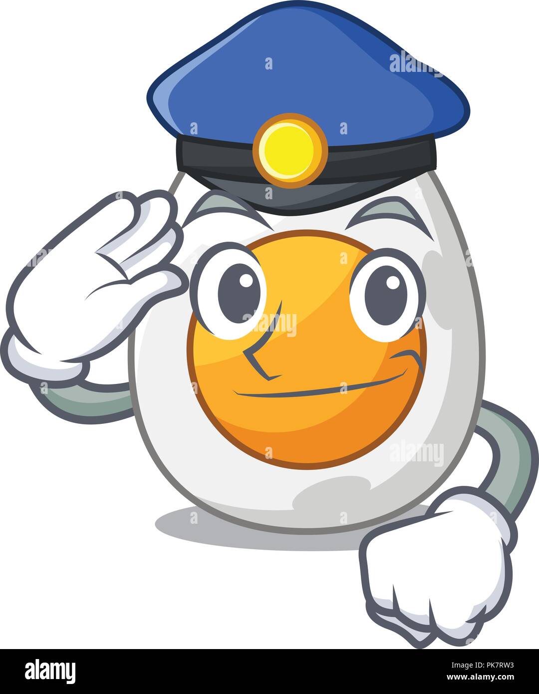 Police cartoon boiled egg sliced for breakfast Stock Vector Image & Art ...