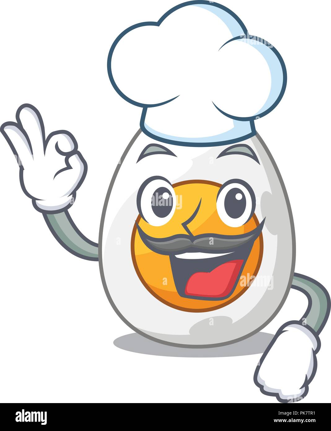 Chef character hard boiled egg ready to eat Stock Vector Image & Art ...