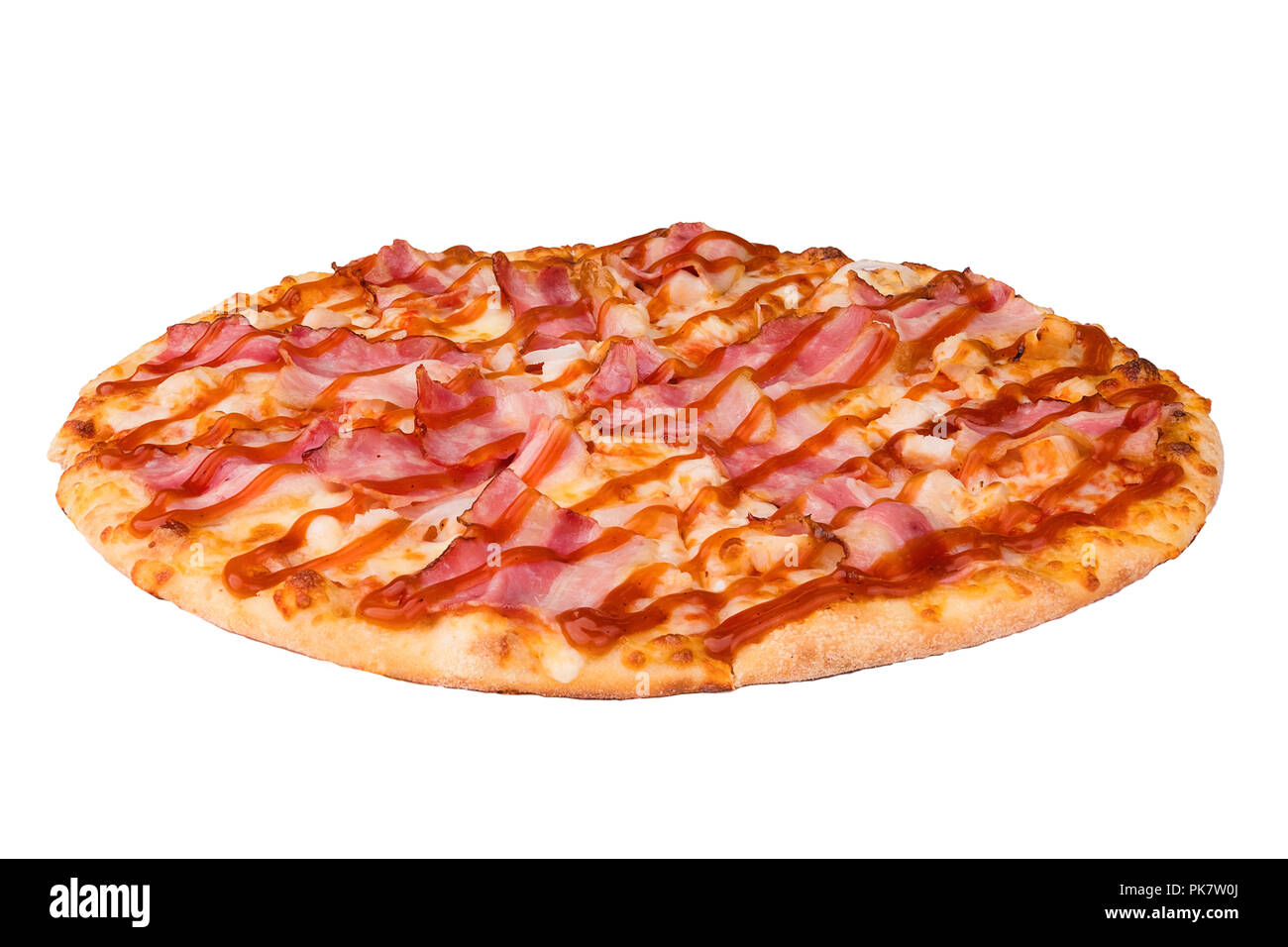 Delicious pizza isolated on white background with copy space Stock ...