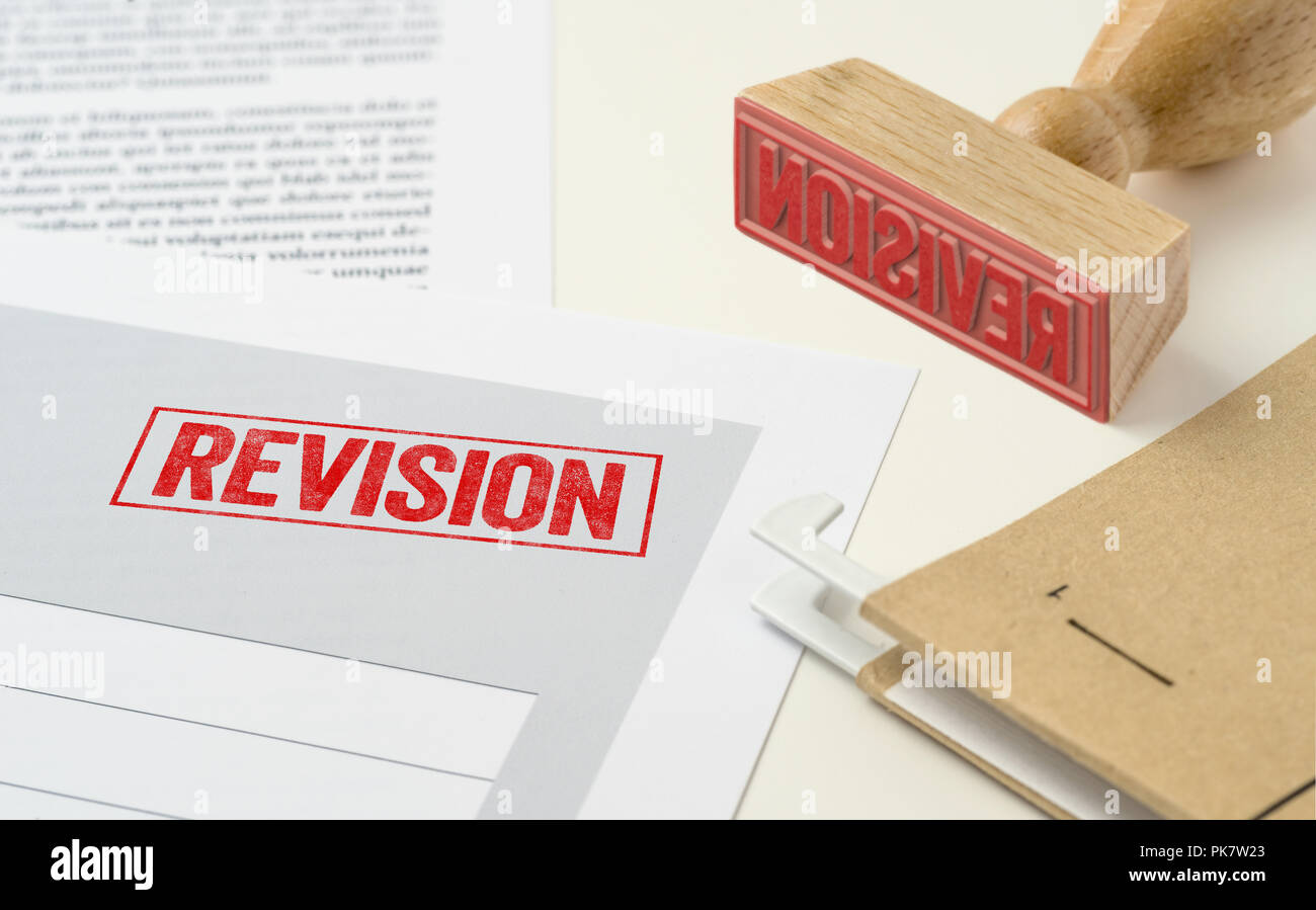 Revision label hi-res stock photography and images - Alamy