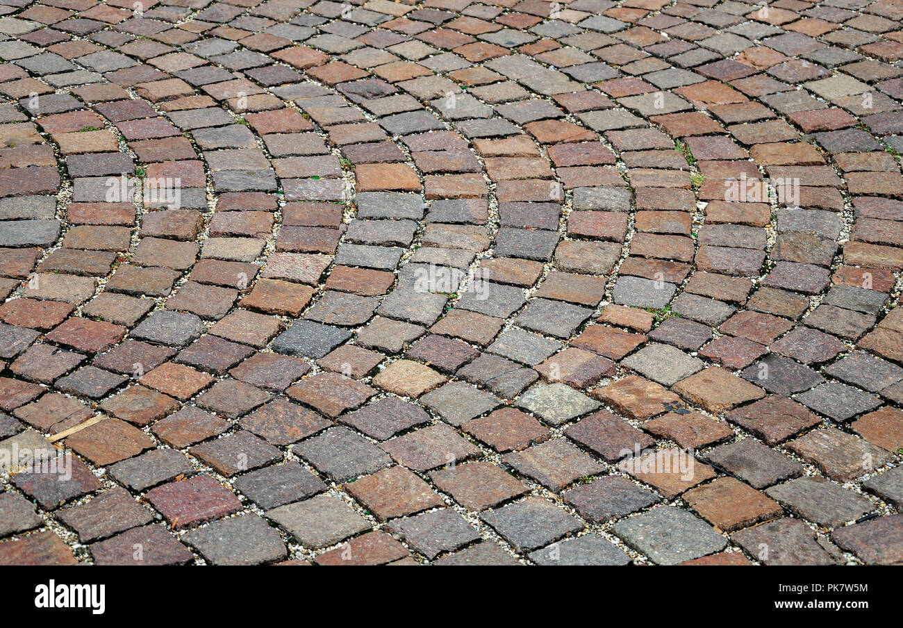 Circle pattern stone block paving hi-res stock photography and images ...