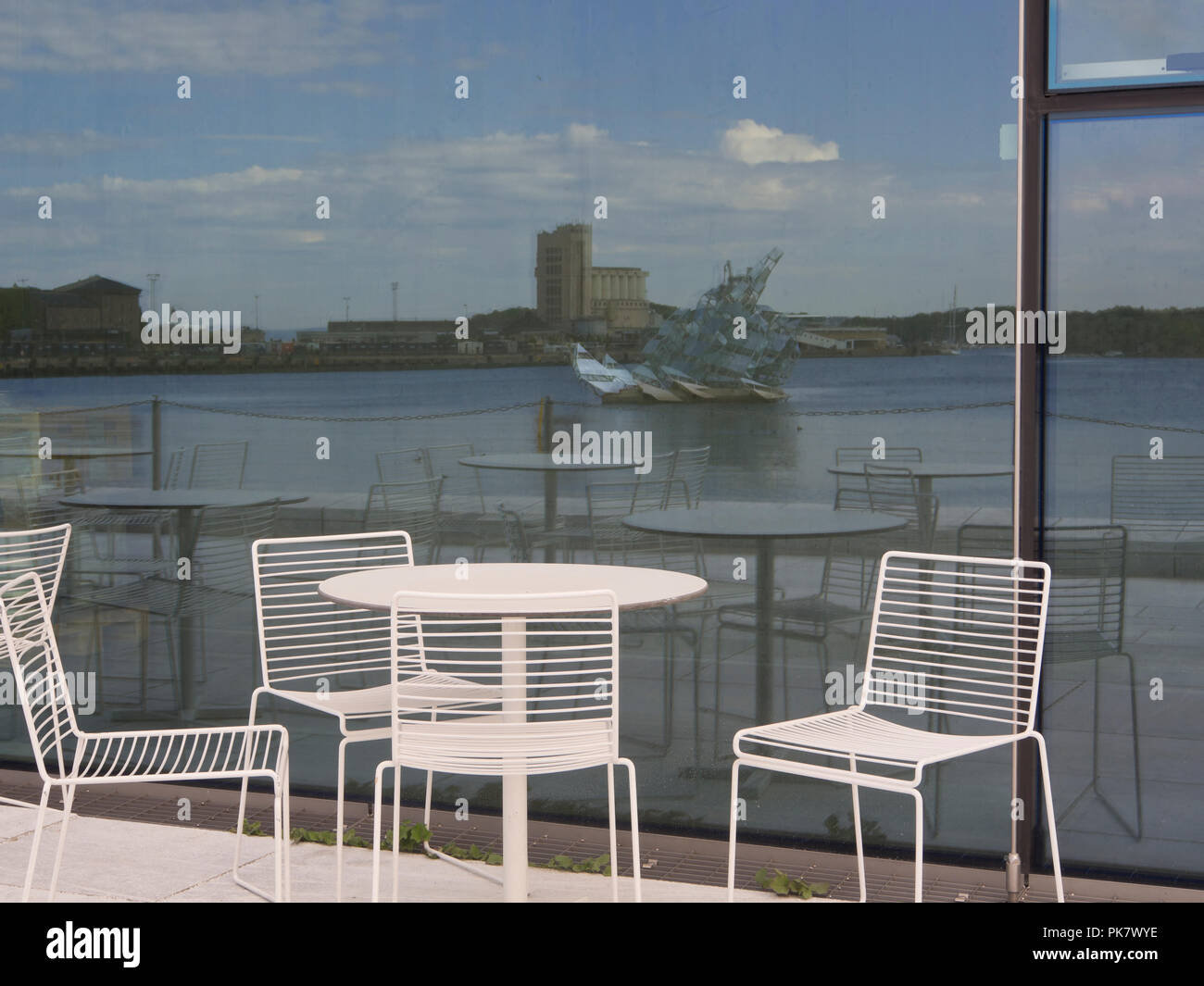 The sculpture She lies in the Bjorvika basin of the Oslo Fjord ...