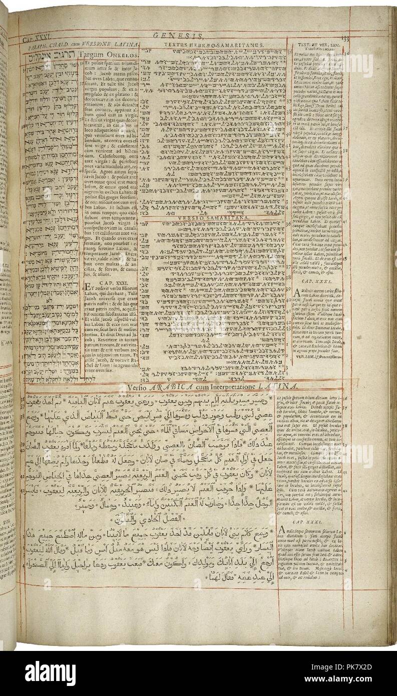 Bible. Polyglot. Walton. 1657 Stock Photo - Alamy