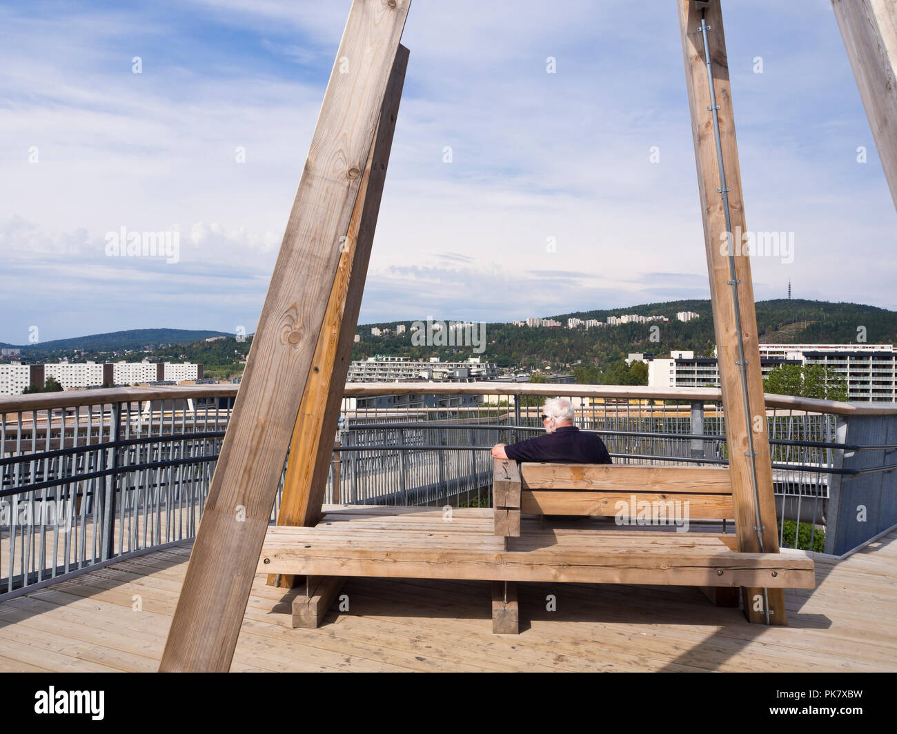 Viewing platform on Stovnertårnet, The Stovner tower, a new lookout in ...