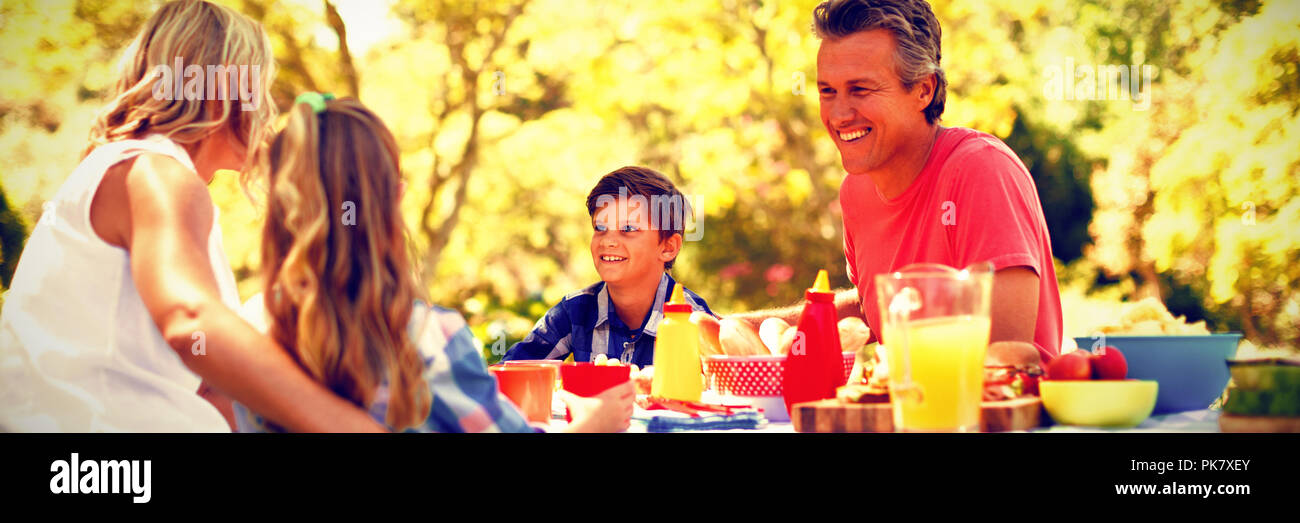 Happy family interacting other hi-res stock photography and images - Alamy