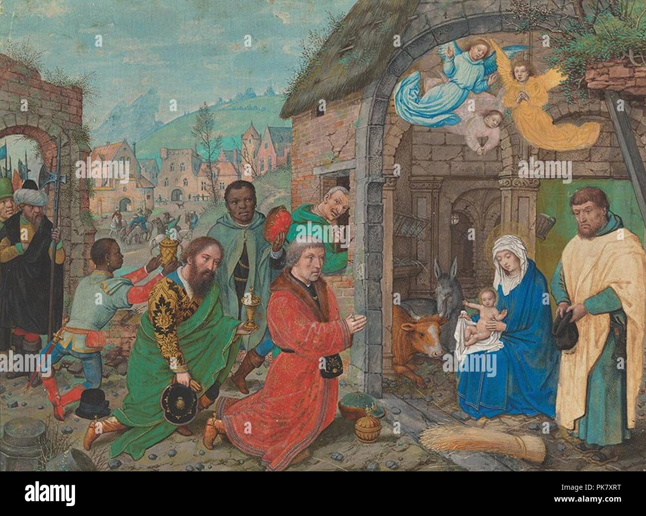The Adoration of the Magi by Simon Bening, mid-1520s Stock Photo - Alamy