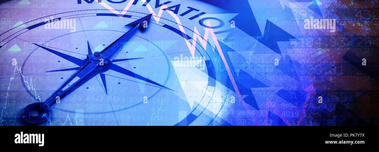 Compass pointing motivation hi-res stock photography and images - Alamy