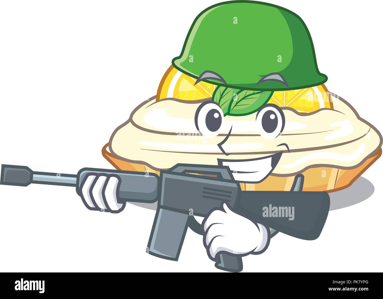Army cartoon lemon cake with sugar powder Stock Vector Image & Art - Alamy