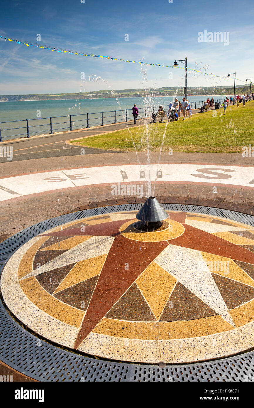 UK, England, Yorkshire, Filey, promenade, fishing areas points of the ...