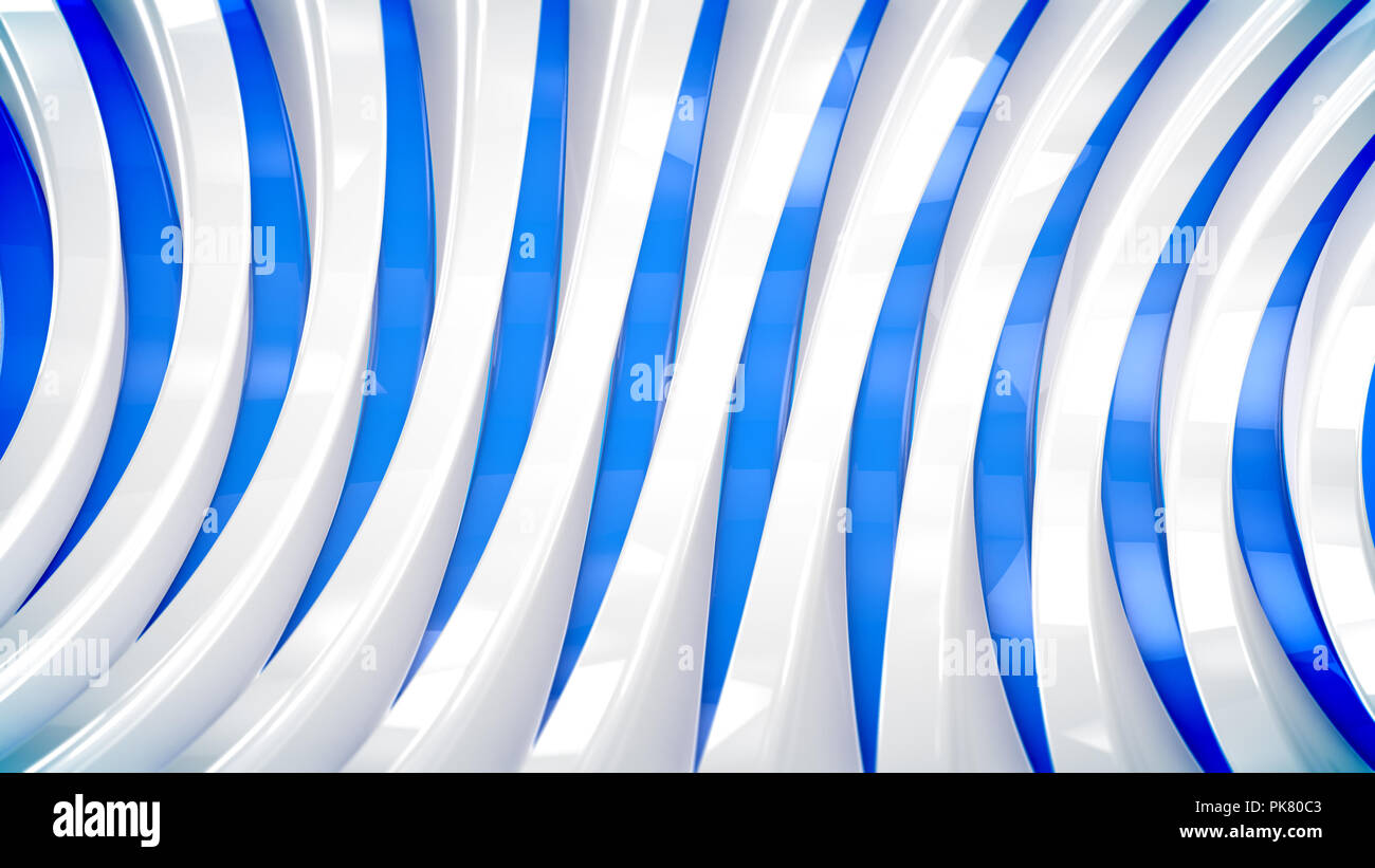 A modern art 3d illustration of concave half round and tube looking ...