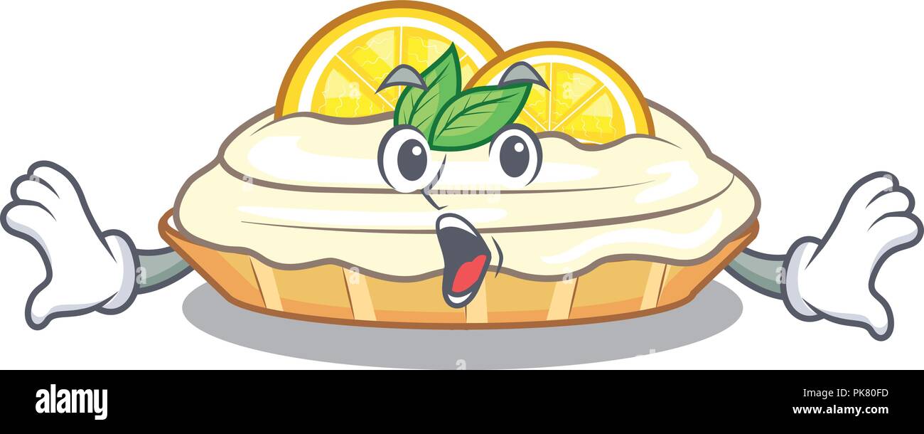 Surprised cartoon piece of yummy lemon meringue pie Stock Vector Image ...