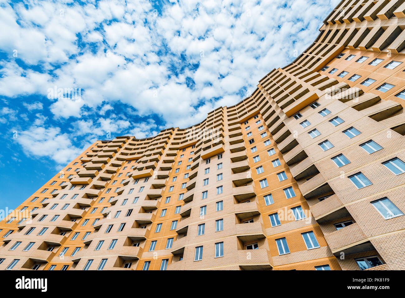 Exterior of the new apartment building under construction Stock Photo ...