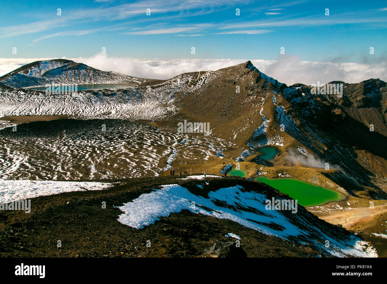 Alpine landscape of volcanic mountains, New Zealand's Taupo Volcanic ...
