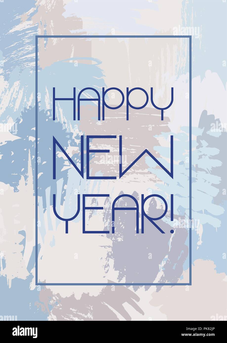 New year card line Stock Vector Images - Alamy