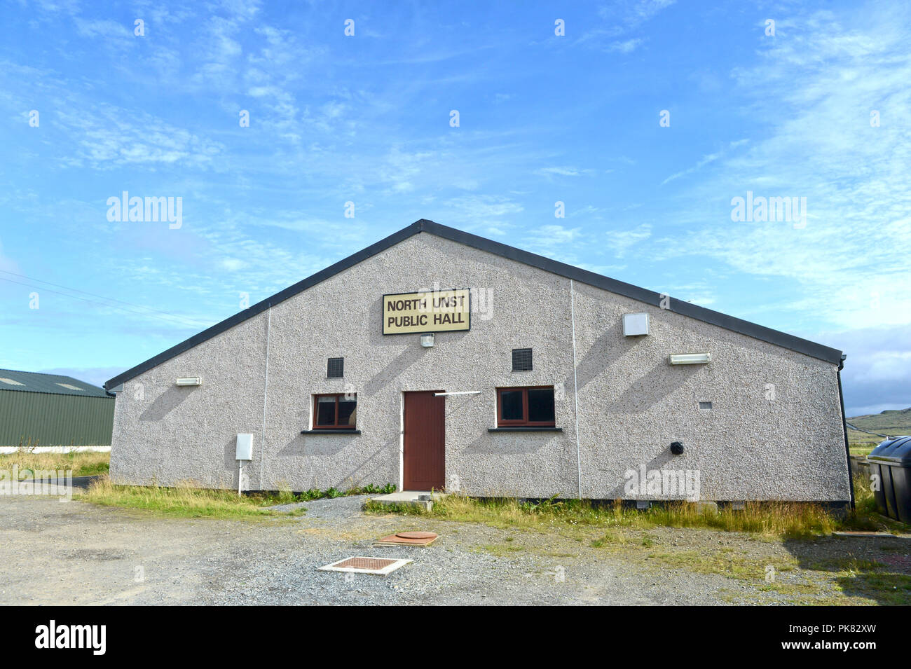 North Unst public hall at Haroldswick on the island of Unst Shetland ...