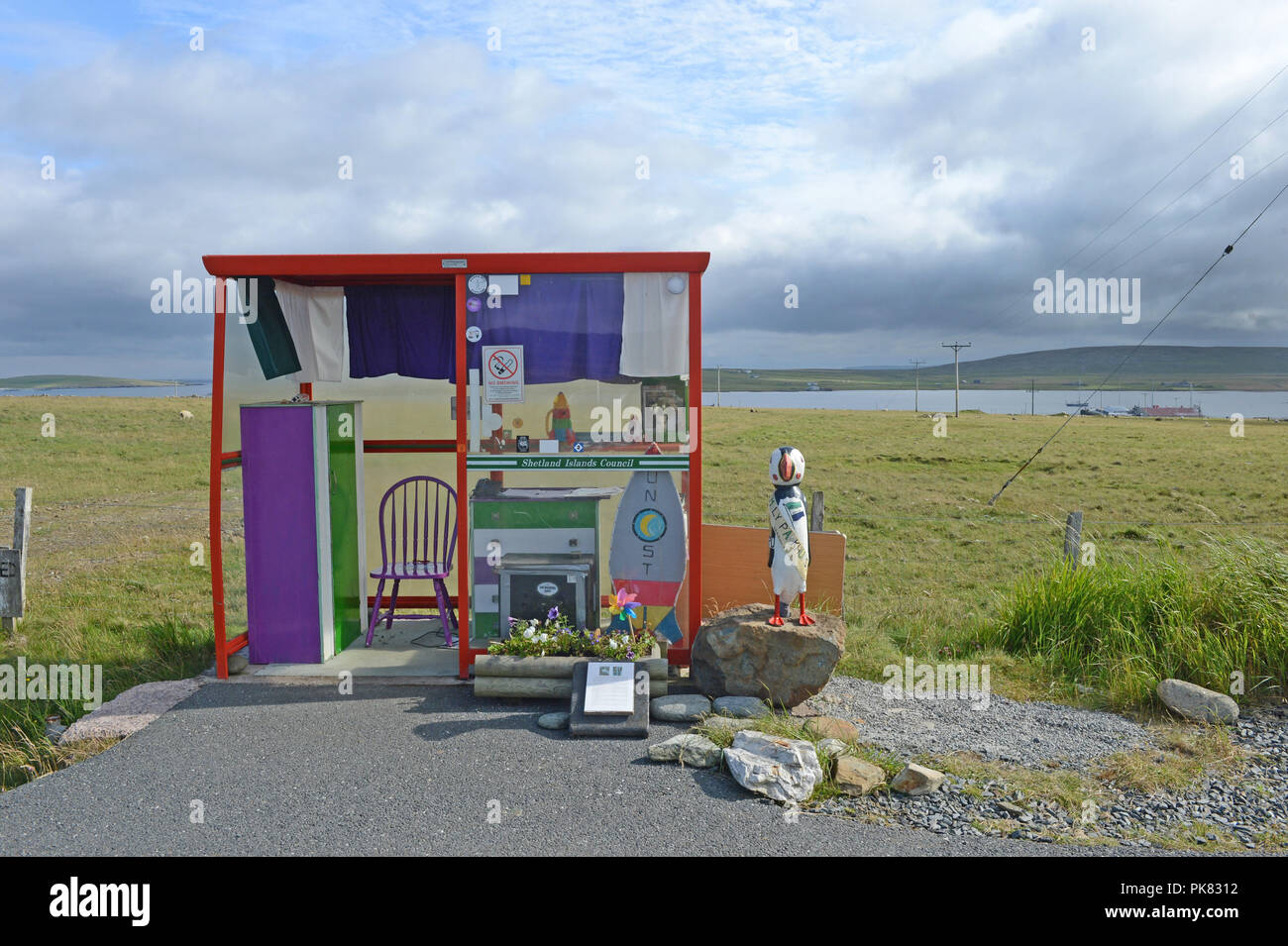 Bus stop baltasound unst shetland hi-res stock photography and images ...