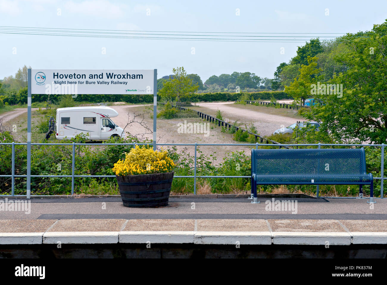 Hoveton & Wroxham railway station on the Bittern Line between Norwich ...