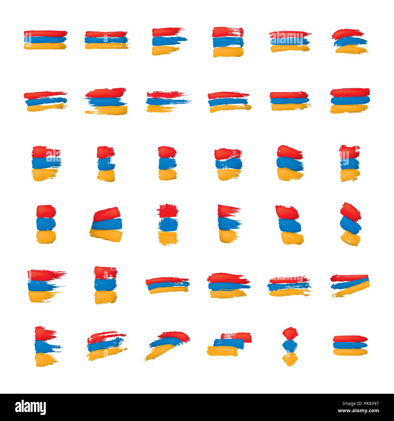 Armenia flag, vector illustration on a white background Stock Vector ...