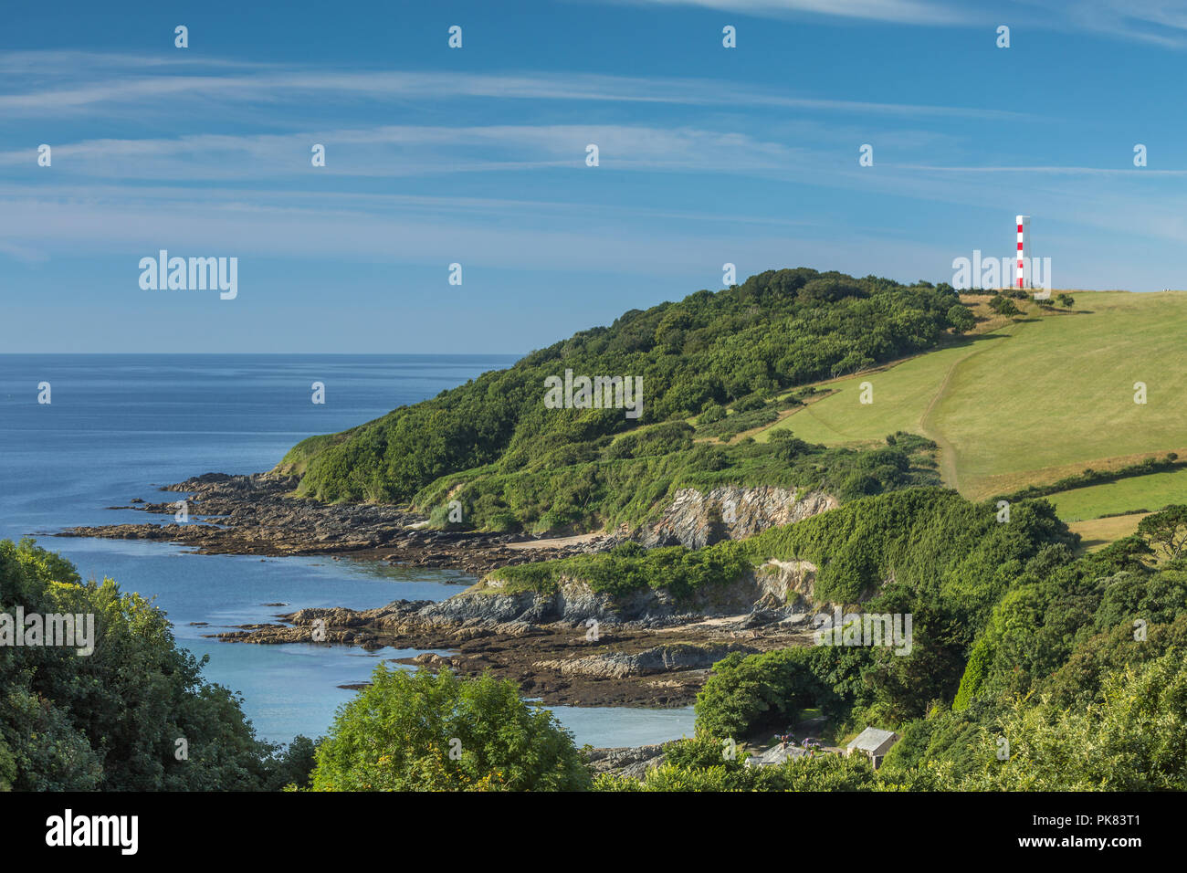 Gribbin Head Daymark, Cornwall, UK Stock Photo - Alamy