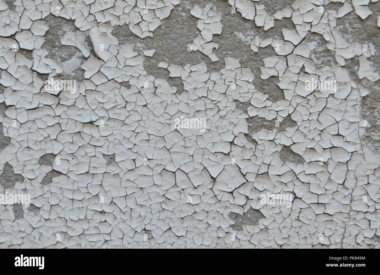 paint color crack on old white wall Stock Photo - Alamy