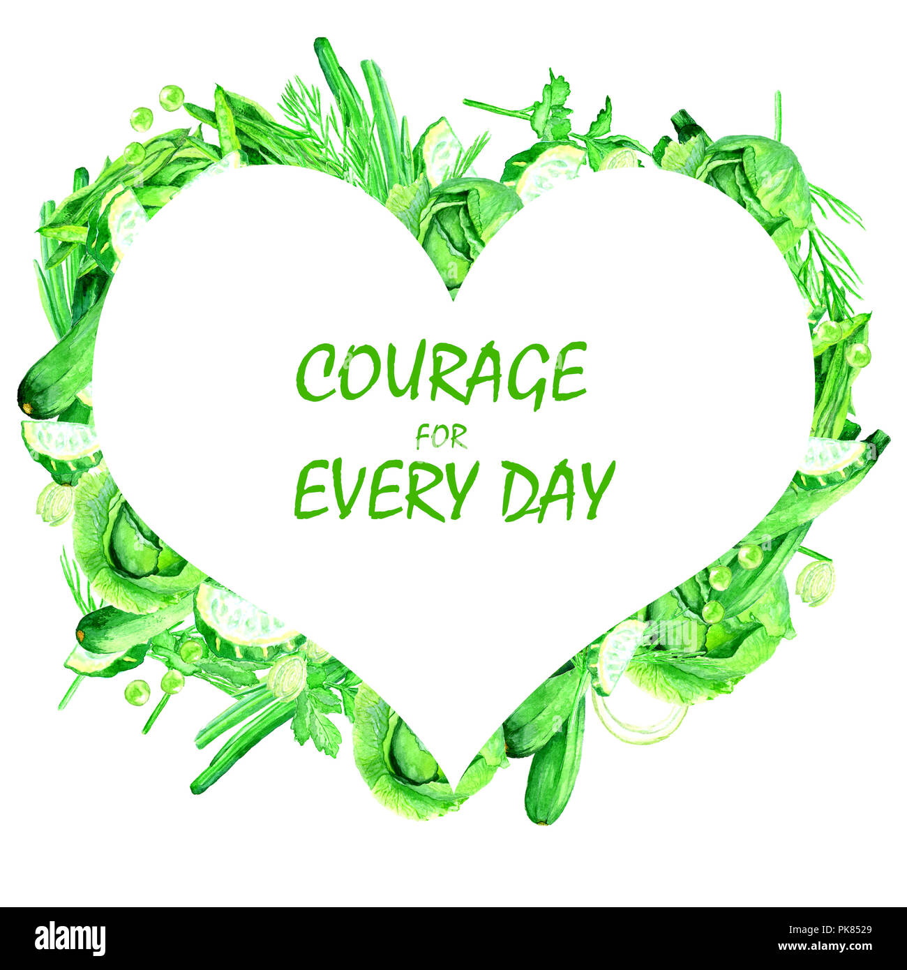 vegetables set watercolor. Motivational poster or banner.Healthy eating ...