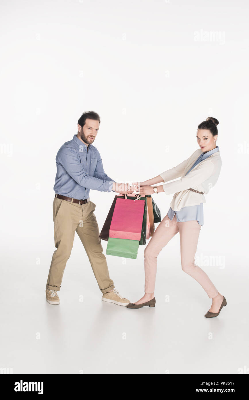 Couple shopping cut out hi-res stock photography and images - Alamy
